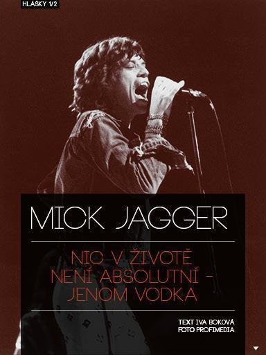 Mick Jagger - Nic v životě není absolutní – jenom vodka | 2016-12 ...