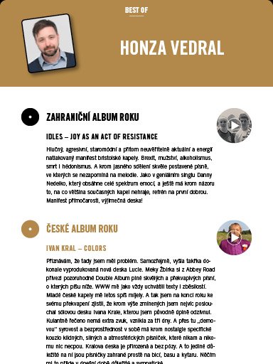 Honza Vedral | 2019-1 | Headliner